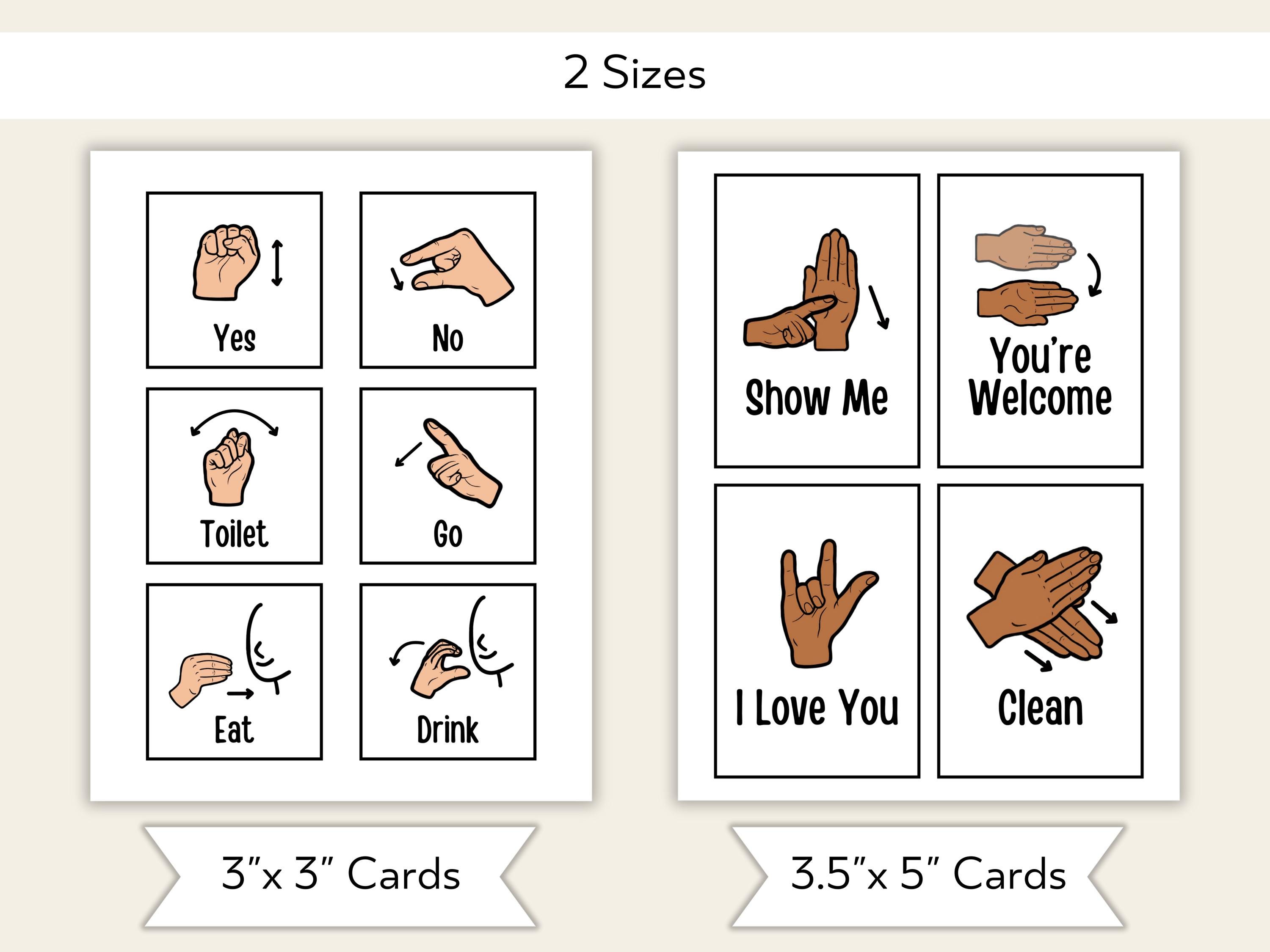 ASL Flashcards - American Sign Language Flashcards - Special Education ...