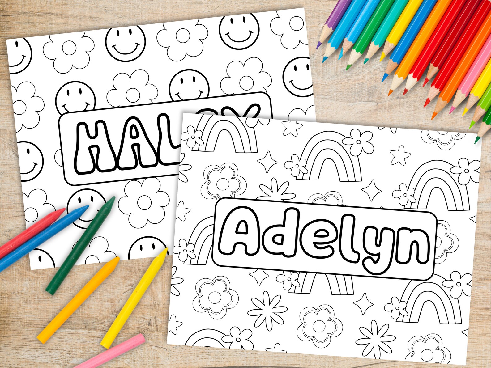 Custom Name Coloring Page Printable Personalized Coloring Page ...