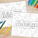 Custom Name Coloring Page Printable Personalized Coloring Page ...