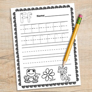Alphabet Tracing Worksheets – Preschool Learning (instant Download) - Etsy