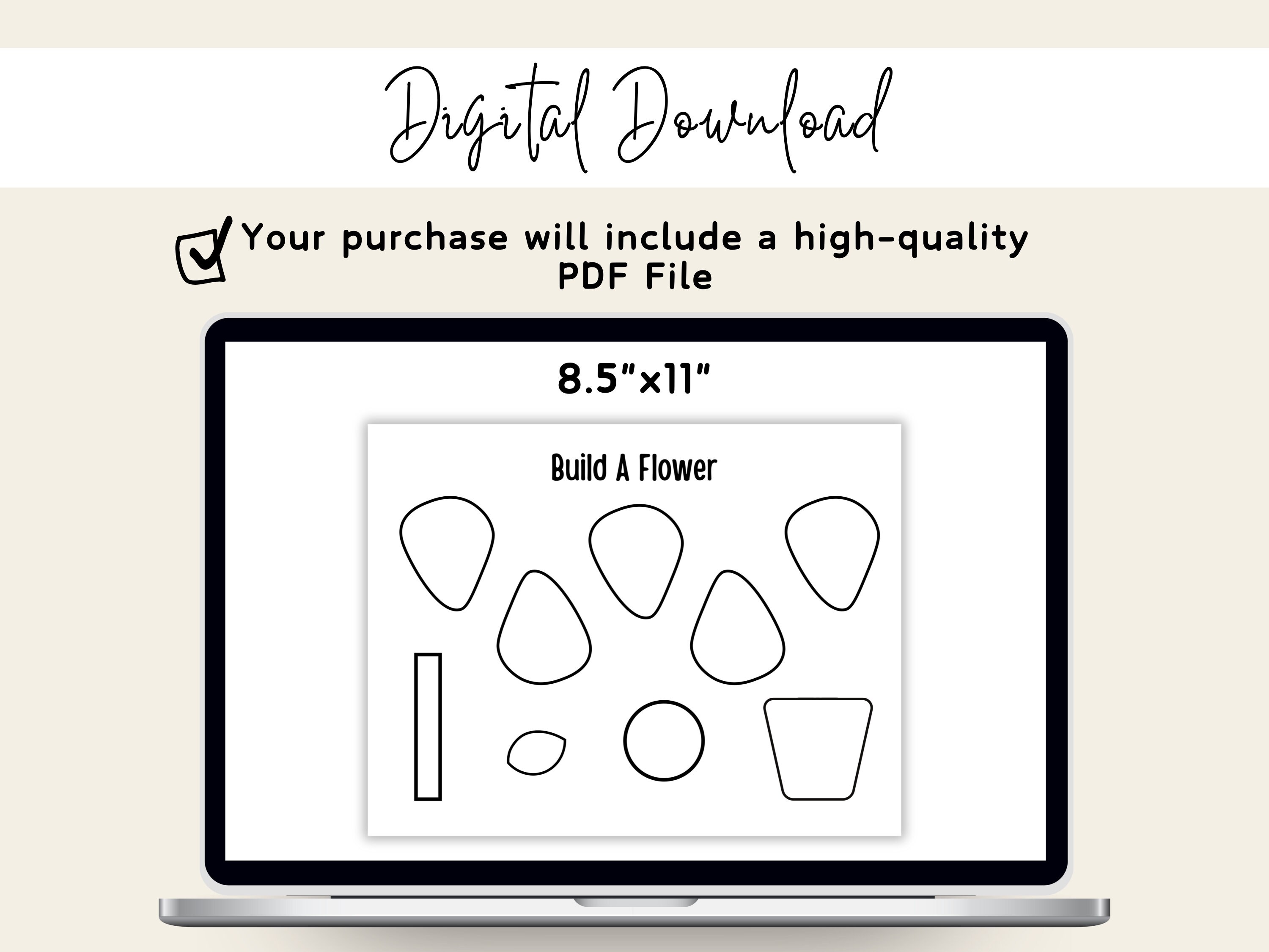 Flower Printable Craft Build a Flower Spring Activity for Kids ...