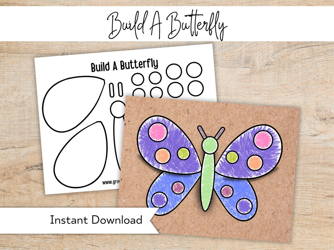 Butterfly Printable Craft Build a Butterfly Spring Activity for Kids ...