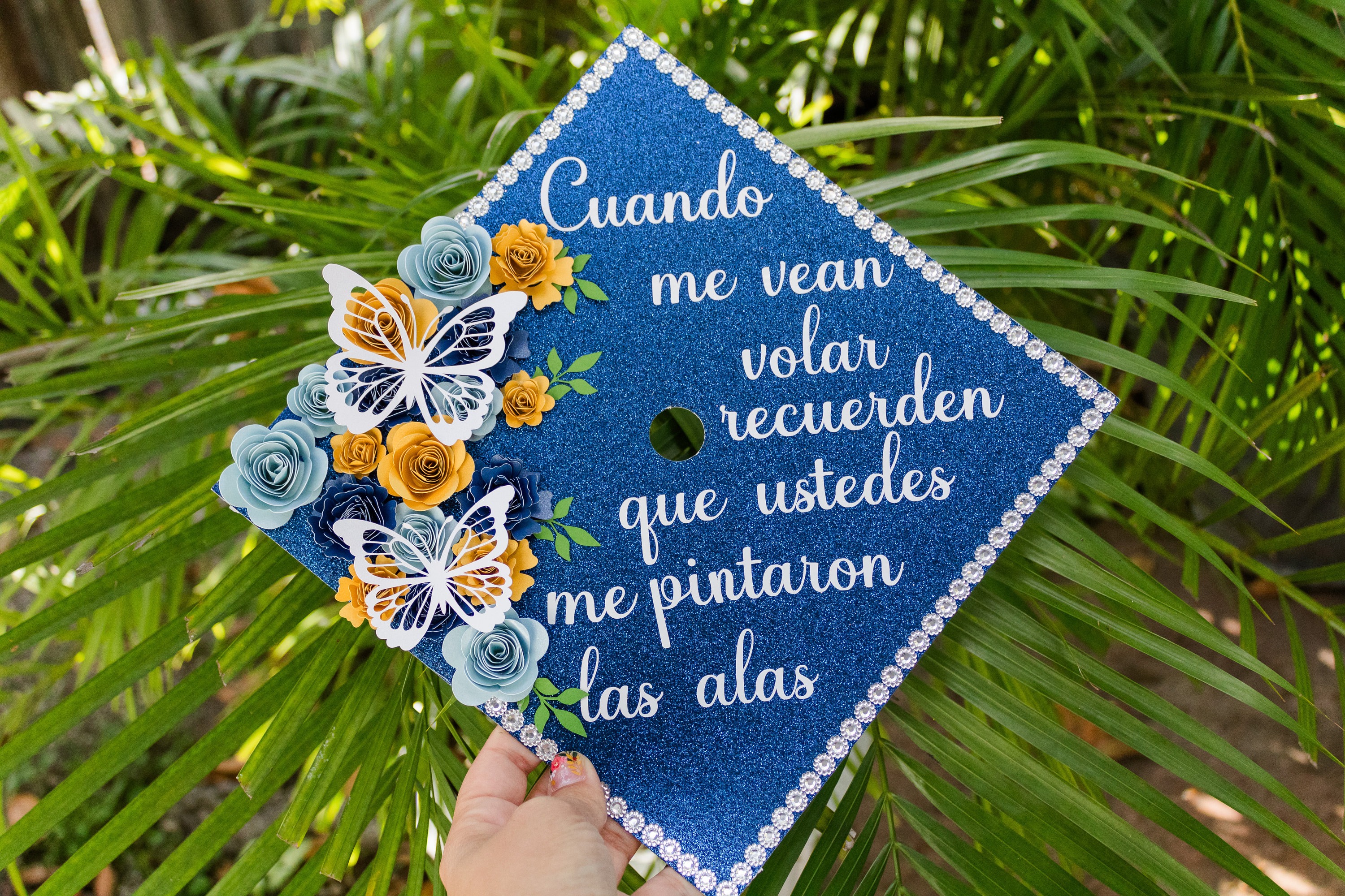Spanish Grad Cap Topper | Cuando Me Vean Volar Recuerda Quien Piento ...