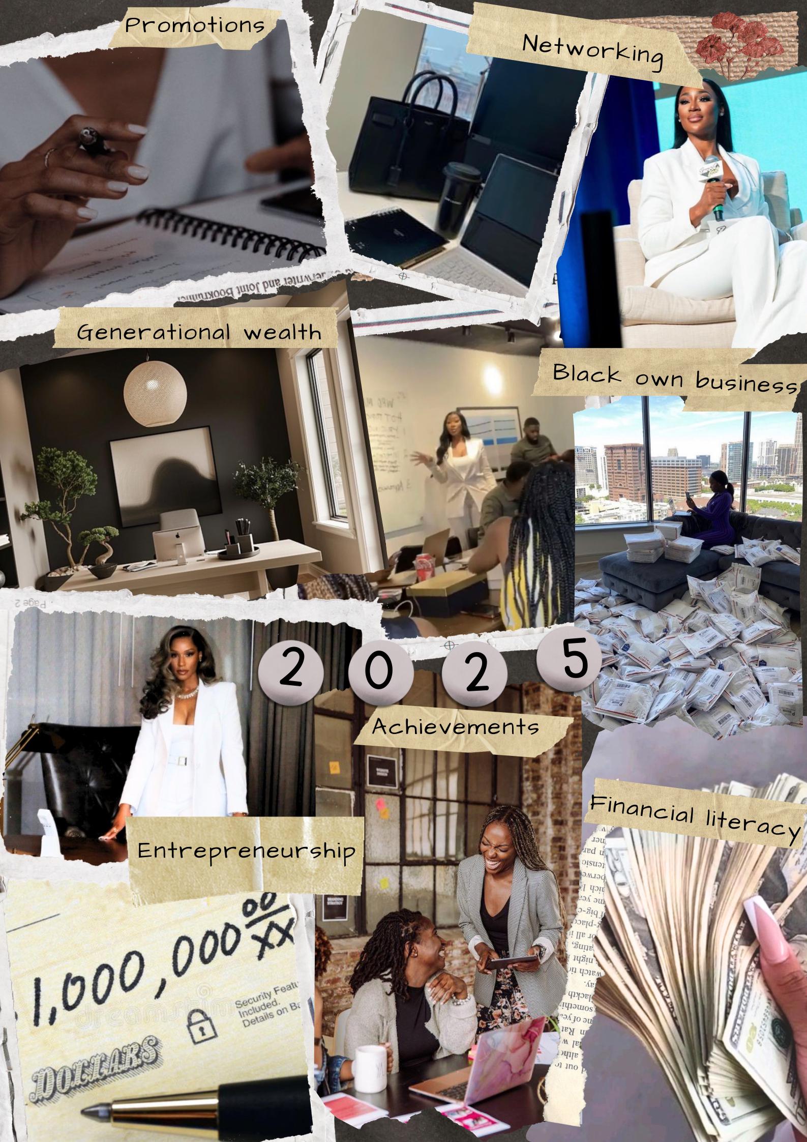 Career Boss Goals Black Girl Vision Board, Goal Setting, Abundence ...