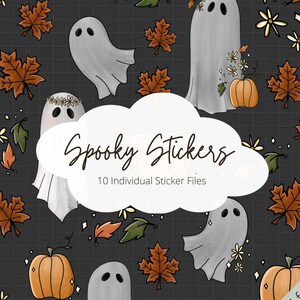 Cute Ghost Stickers | Halloween Stickers for iPad Digital Halloween ...