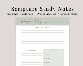 Topic Study Bible Study Notes Sermon Note Taking Template Goodnotes