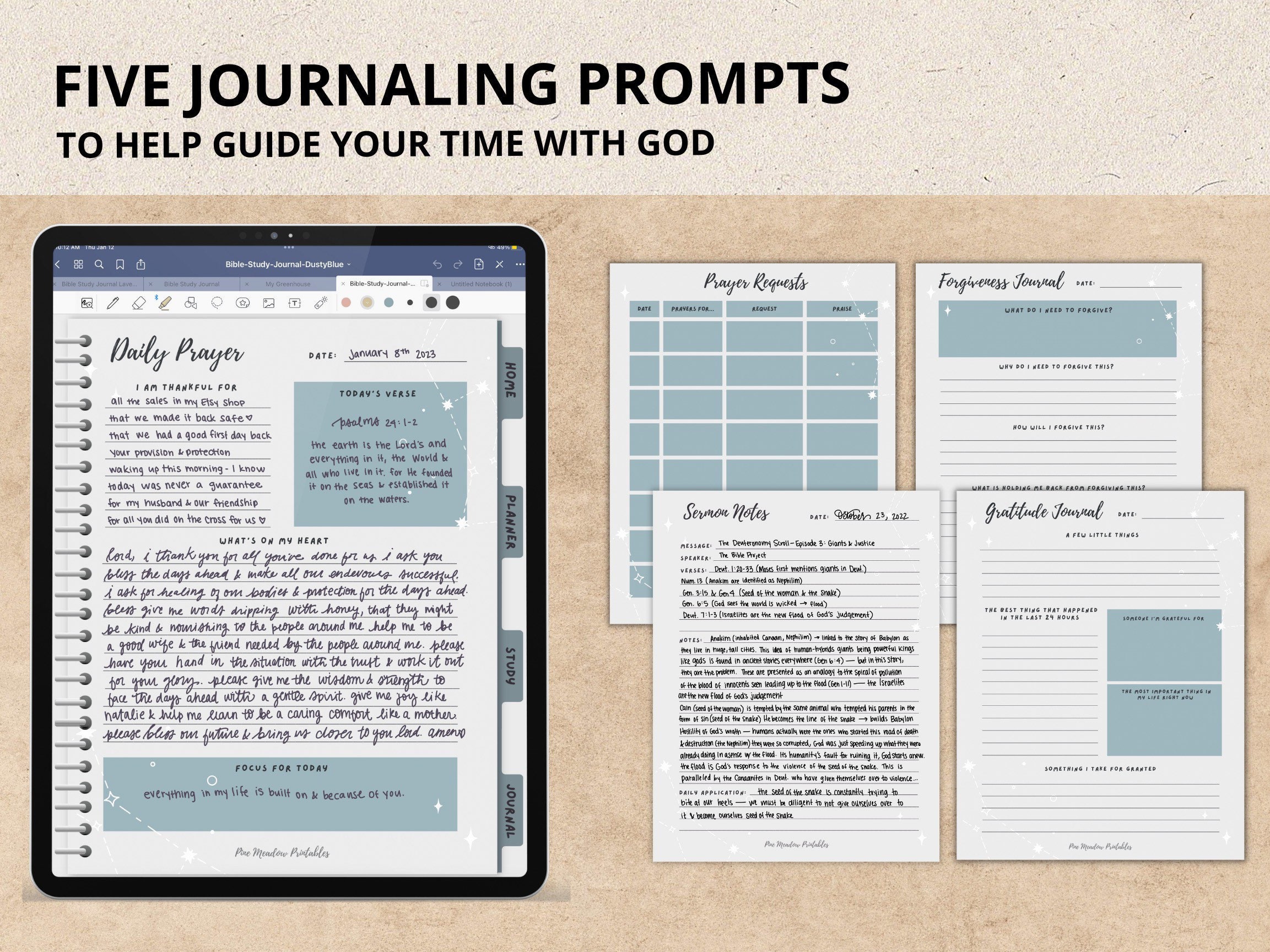 The Complete Digital Bible Study Journal Sermon Notes Bible - Etsy