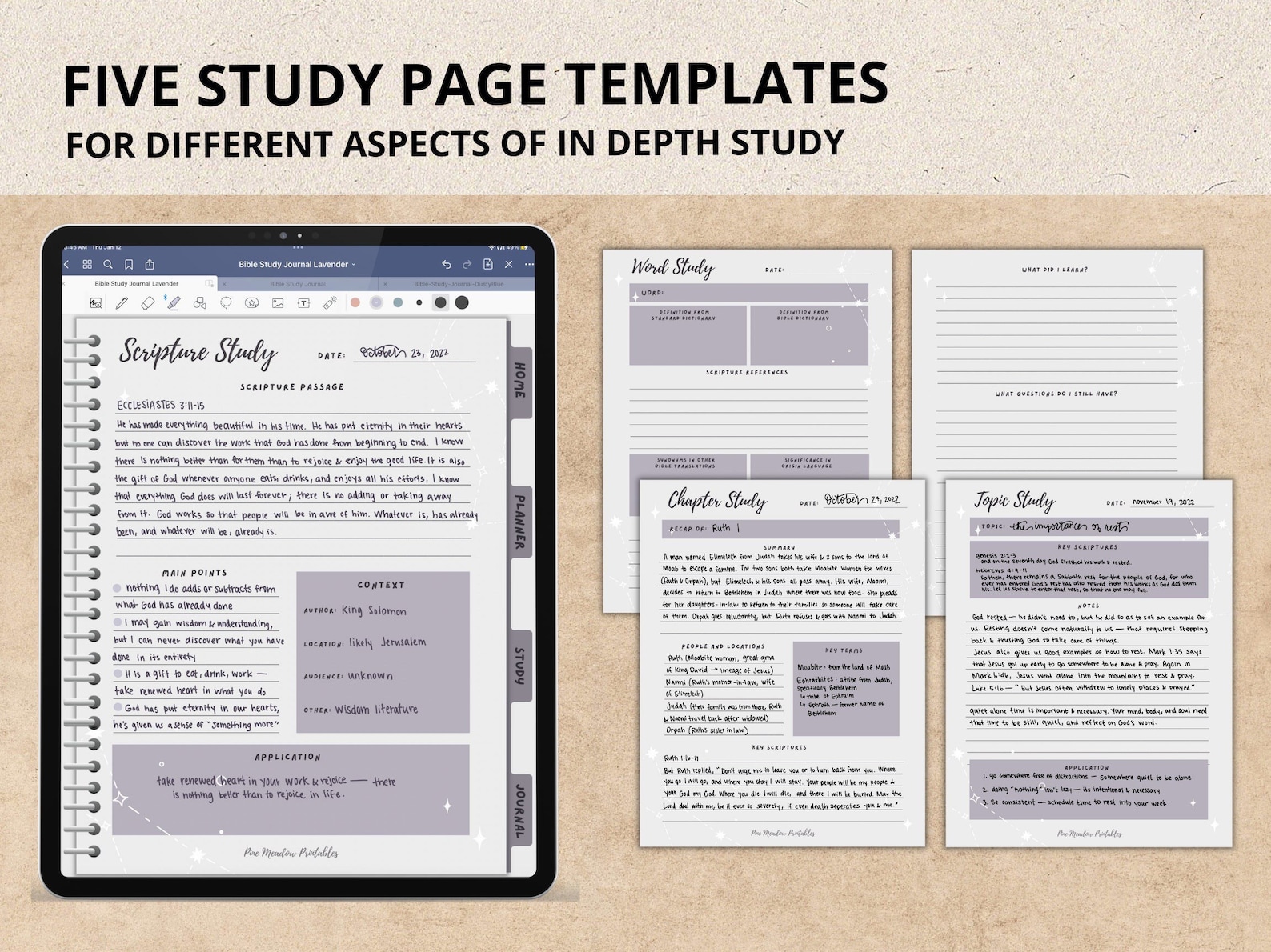 The Complete Digital Bible Study Journal | Sermon Notes Bible Study ...