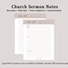 Church Notes | Sermon Notes Bible Study Notes Note Taking Template ...