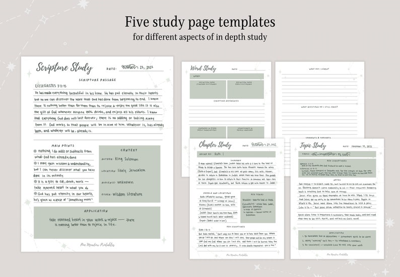 Printable Bible Study Journal | Sermon Notes, Prayer Journaling ...