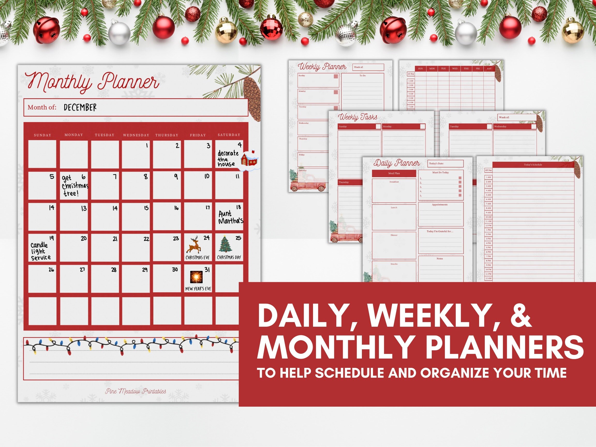 The Complete Printable Christmas Planner | Christmas Wish List ...