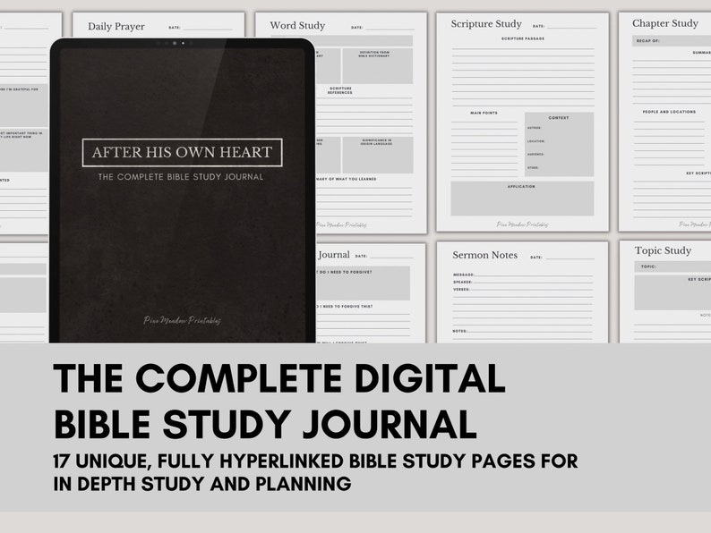 The Complete Digital Bible Study Journal | Men’s Bible Study Sermon ...
