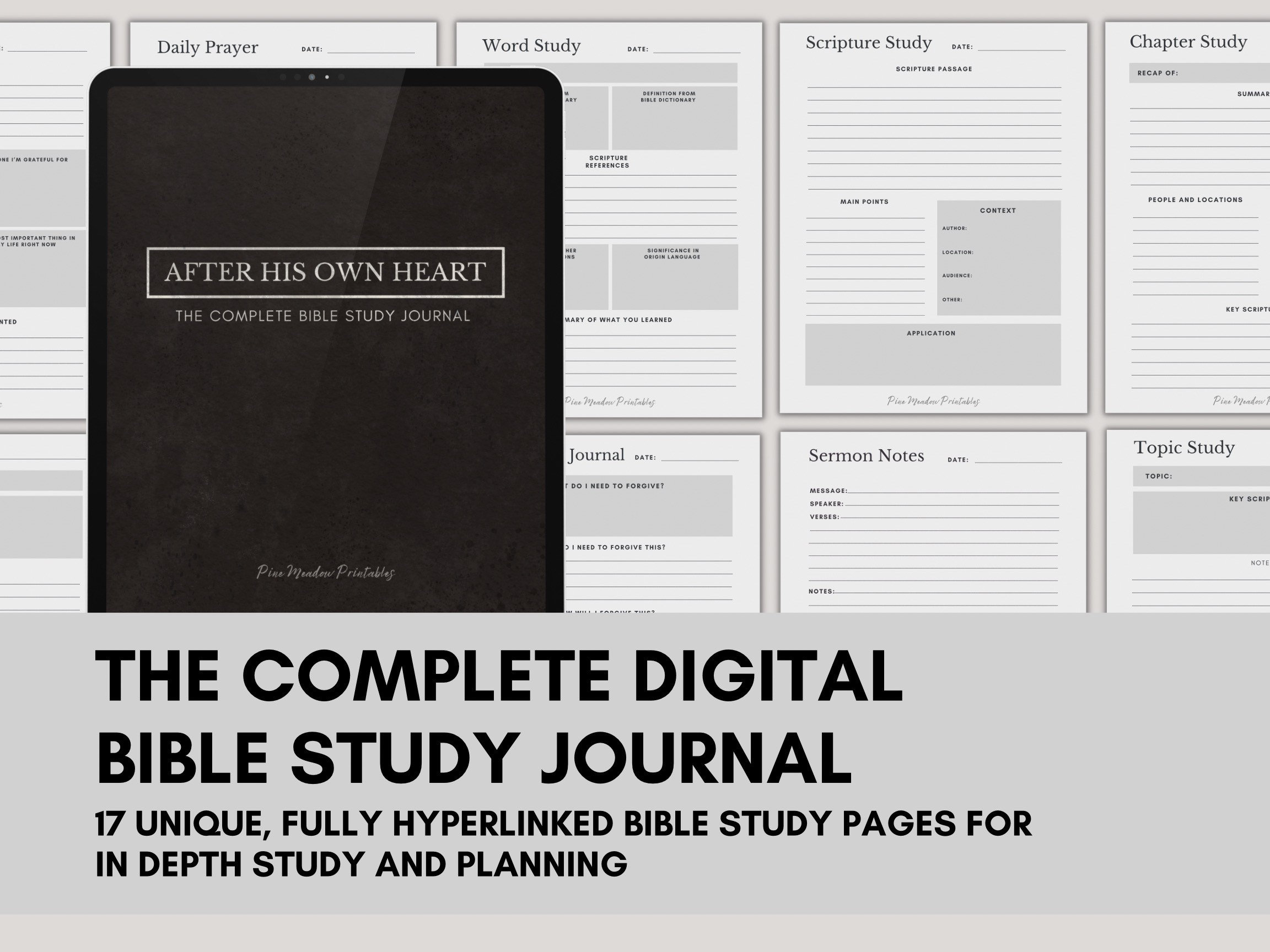 The Complete Digital Bible Study Journal | Men’s Bible Study Sermon ...