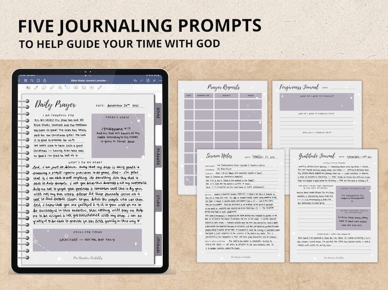 The Complete Digital Bible Study Journal | Sermon Notes Bible Study ...