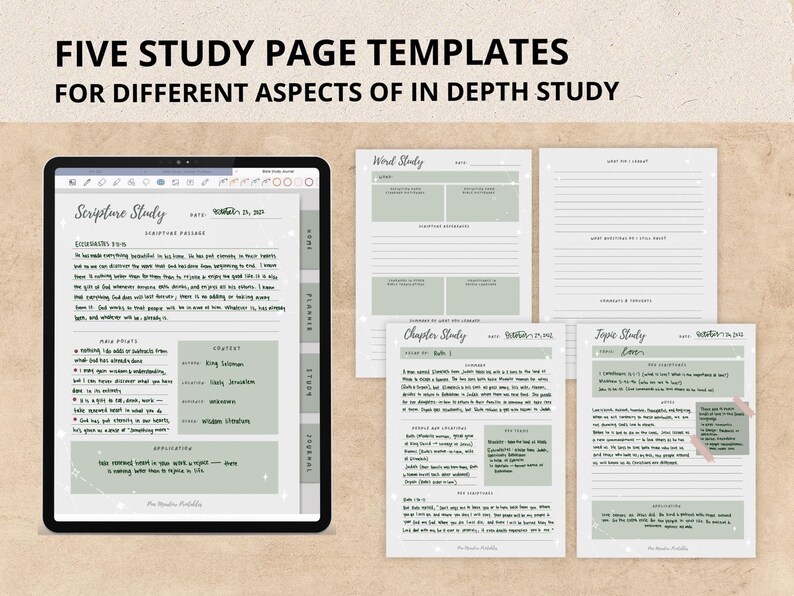 The Complete Digital Bible Study Journal | Sermon Notes Bible Study ...
