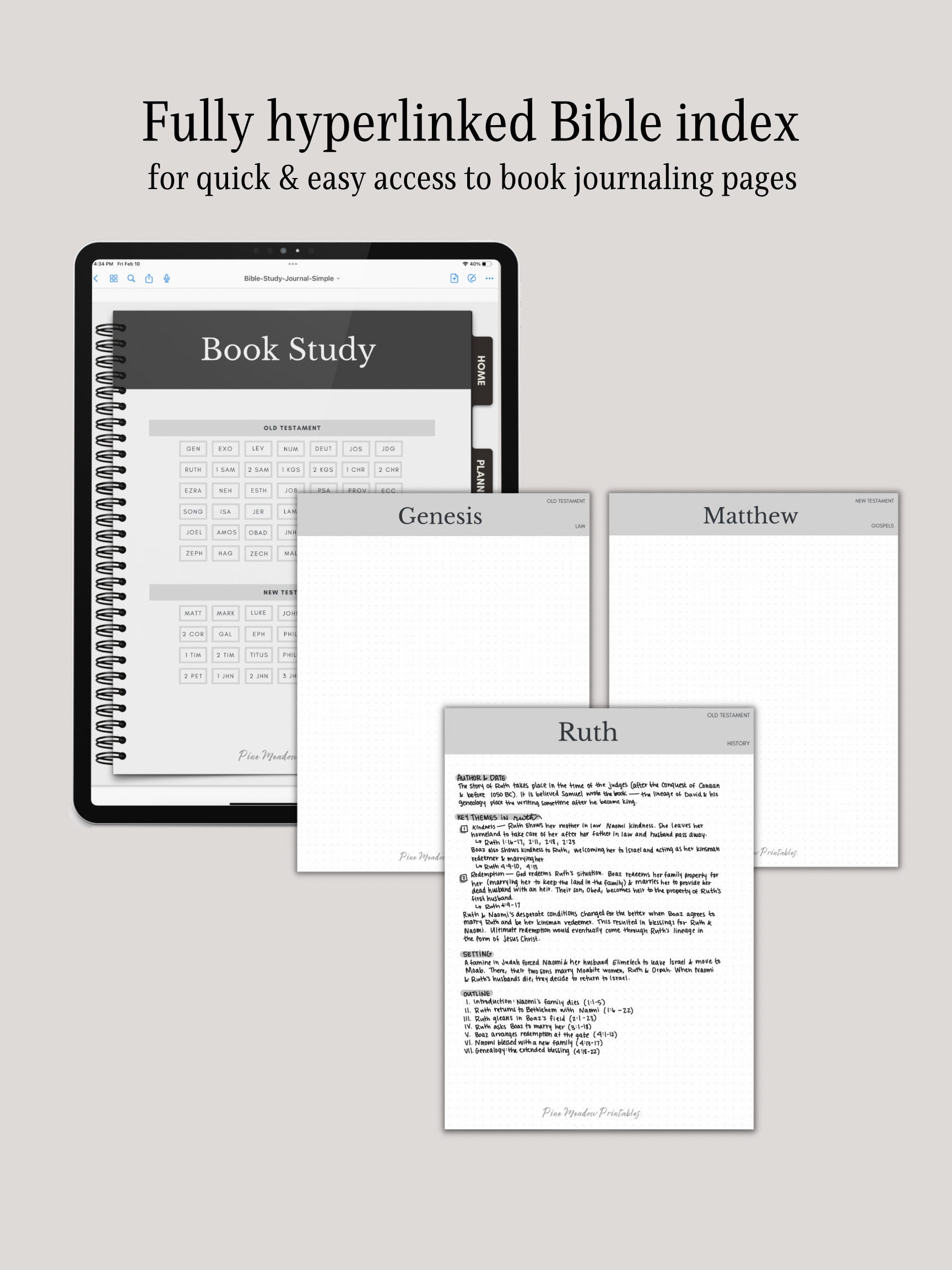 The Complete Digital Bible Study Journal | Men’s Bible Study Sermon ...