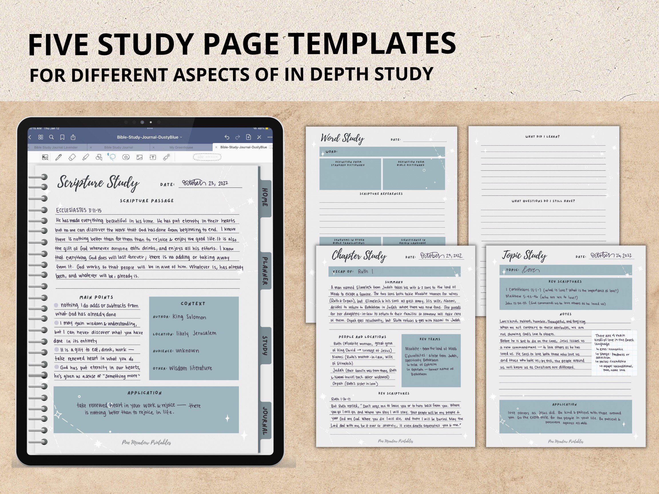 The Complete Digital Bible Study Journal Sermon Notes Bible - Etsy
