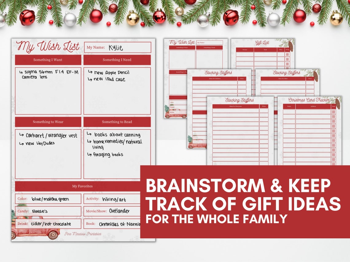 The Complete Printable Christmas Planner | Christmas Wish List ...