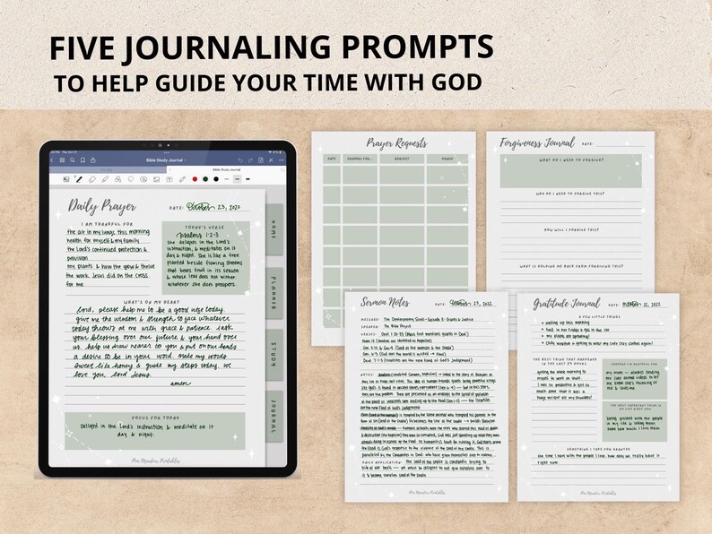 The Complete Digital Bible Study Journal | Sermon Notes Bible Study ...