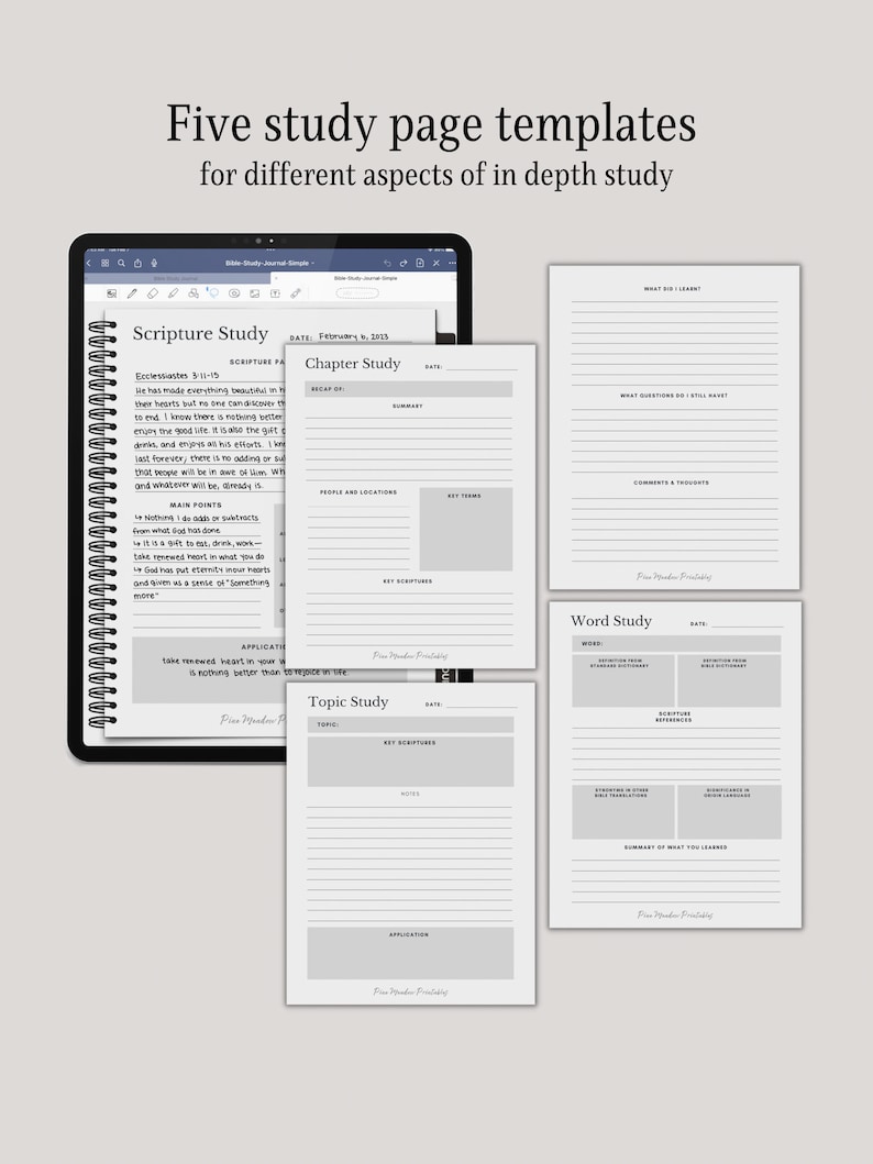 The Complete Digital Bible Study Journal | Men’s Bible Study Sermon ...