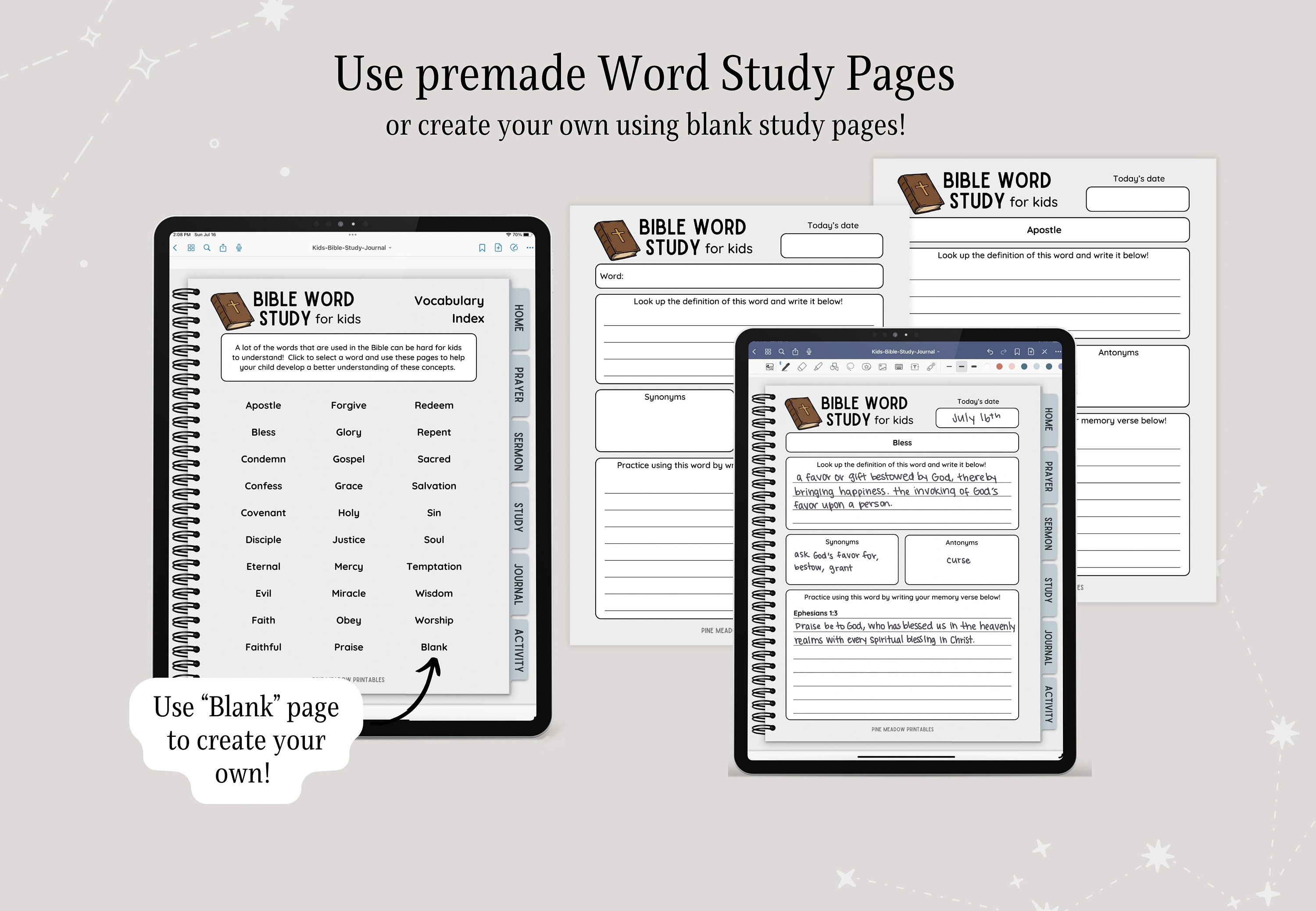 Digital Kids Bible Study Journal | Sermon Notes, Prayer, Activities ...