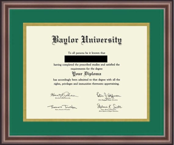 Baylor University Diploma Frame - Etsy