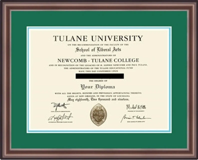 Tulane University Diploma Frame - Etsy
