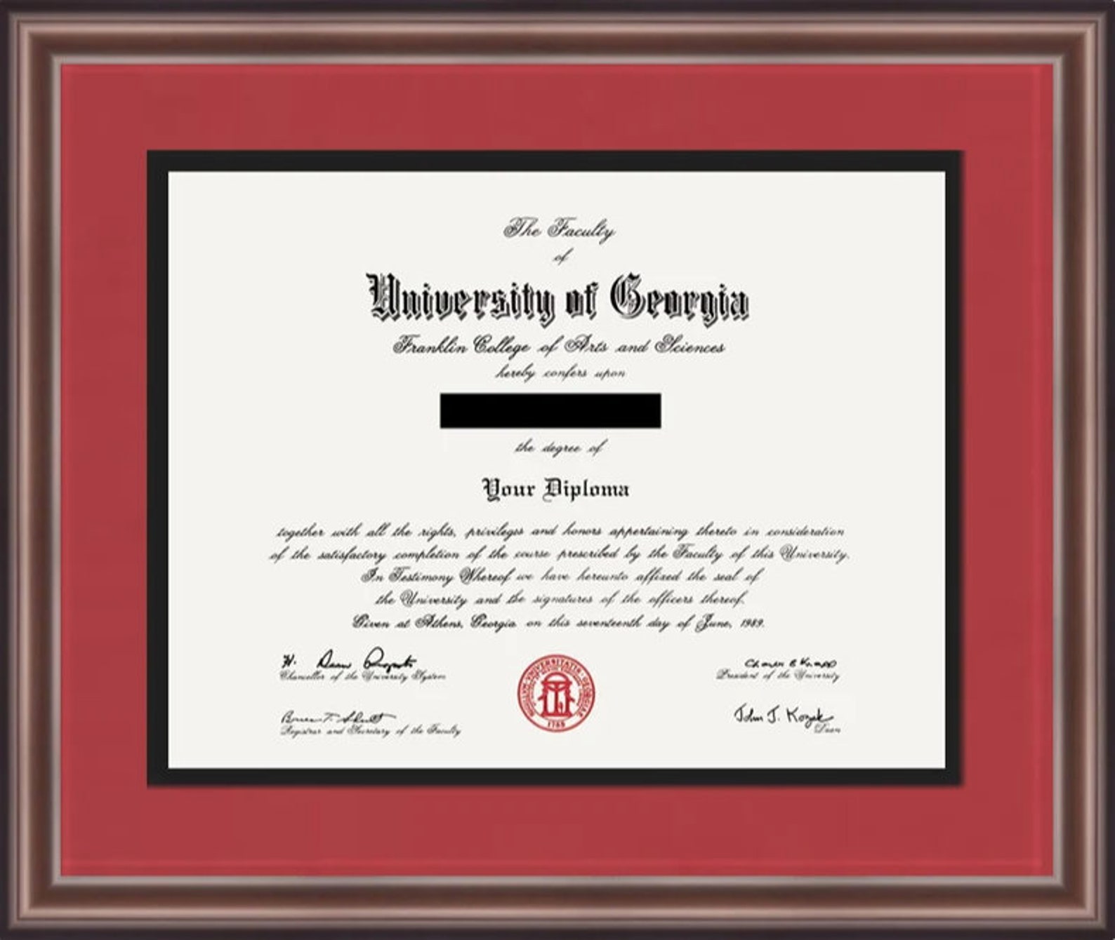 University of Georgia Diploma Frame - Etsy