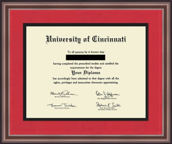 University of Cincinnati Diploma Frame - Etsy