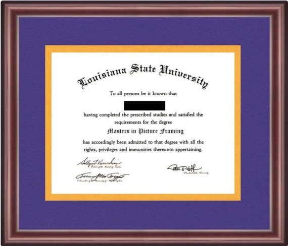 Louisiana State University Diploma Frame - Etsy