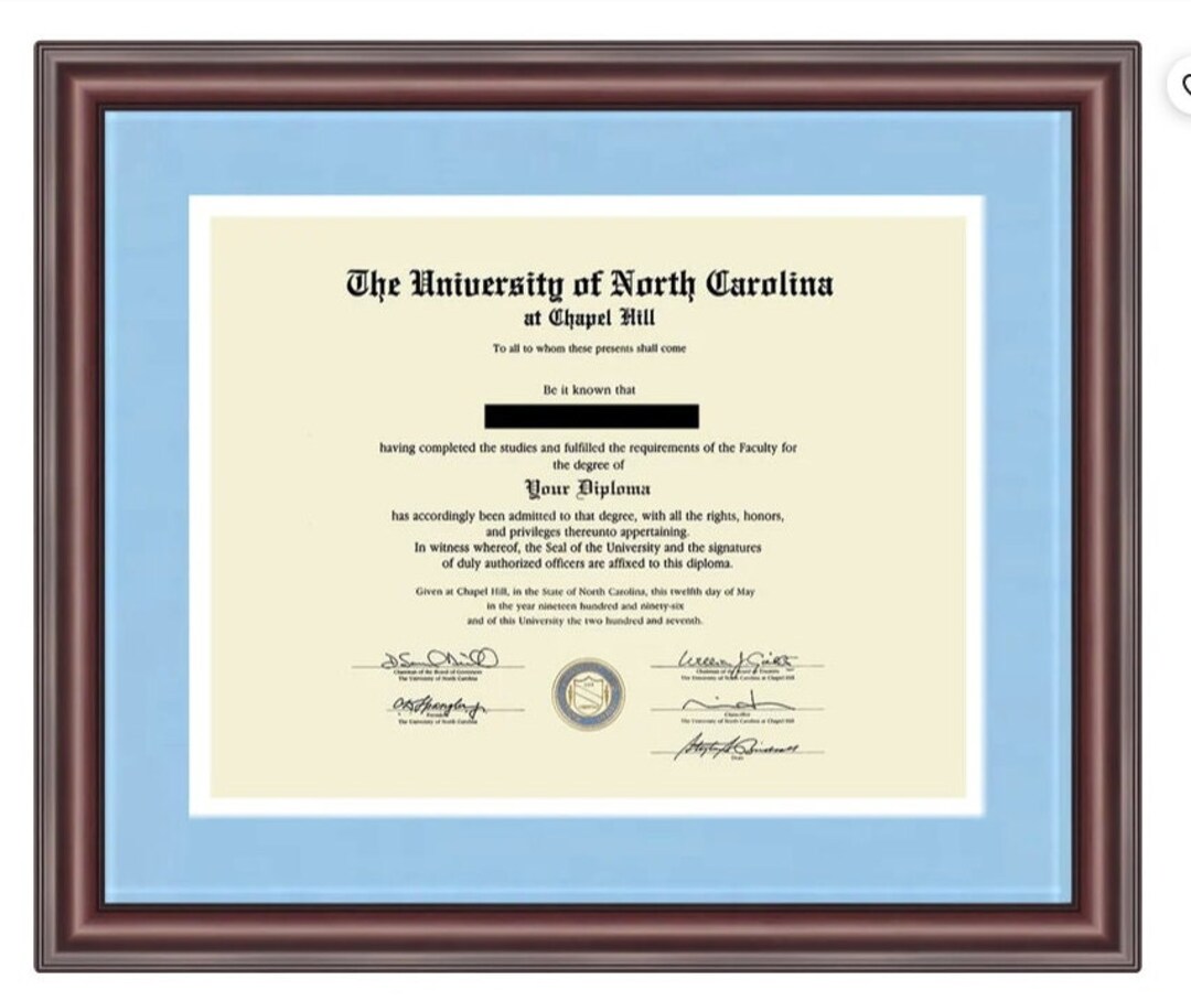 University of North Carolina Diploma Frame - Etsy