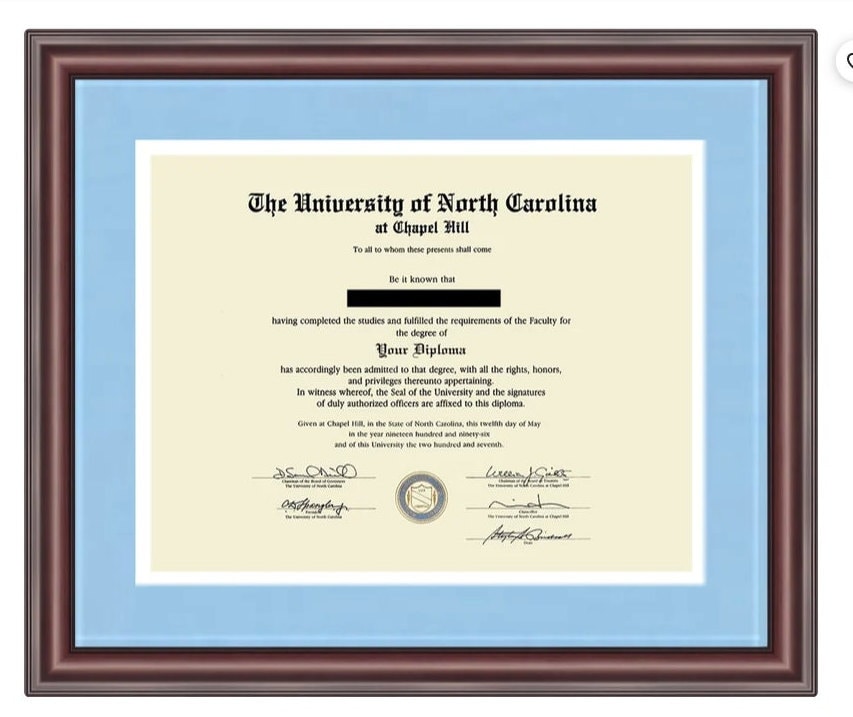 University of North Carolina Diploma Frame - Etsy
