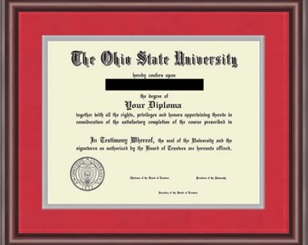 Ohio State University Diploma Frame - Etsy