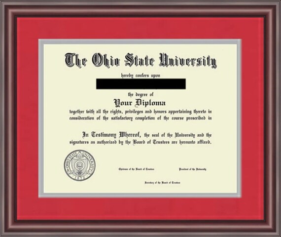 Ohio State Diploma Frame - Etsy