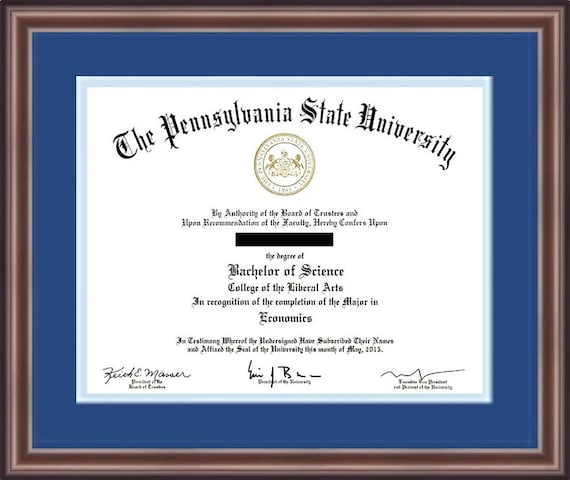 Penn State University Diploma Frame - Etsy