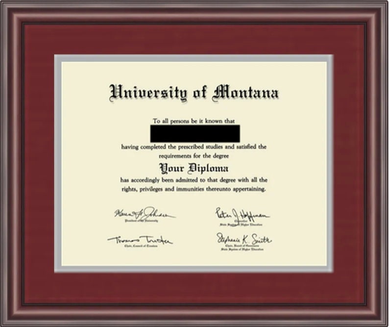 University of Montana Diploma Frame - Etsy