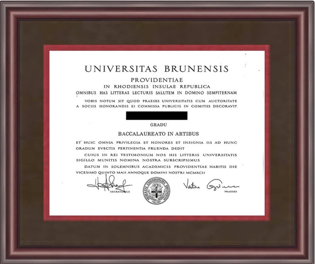 Brown University Diploma Frame - Etsy
