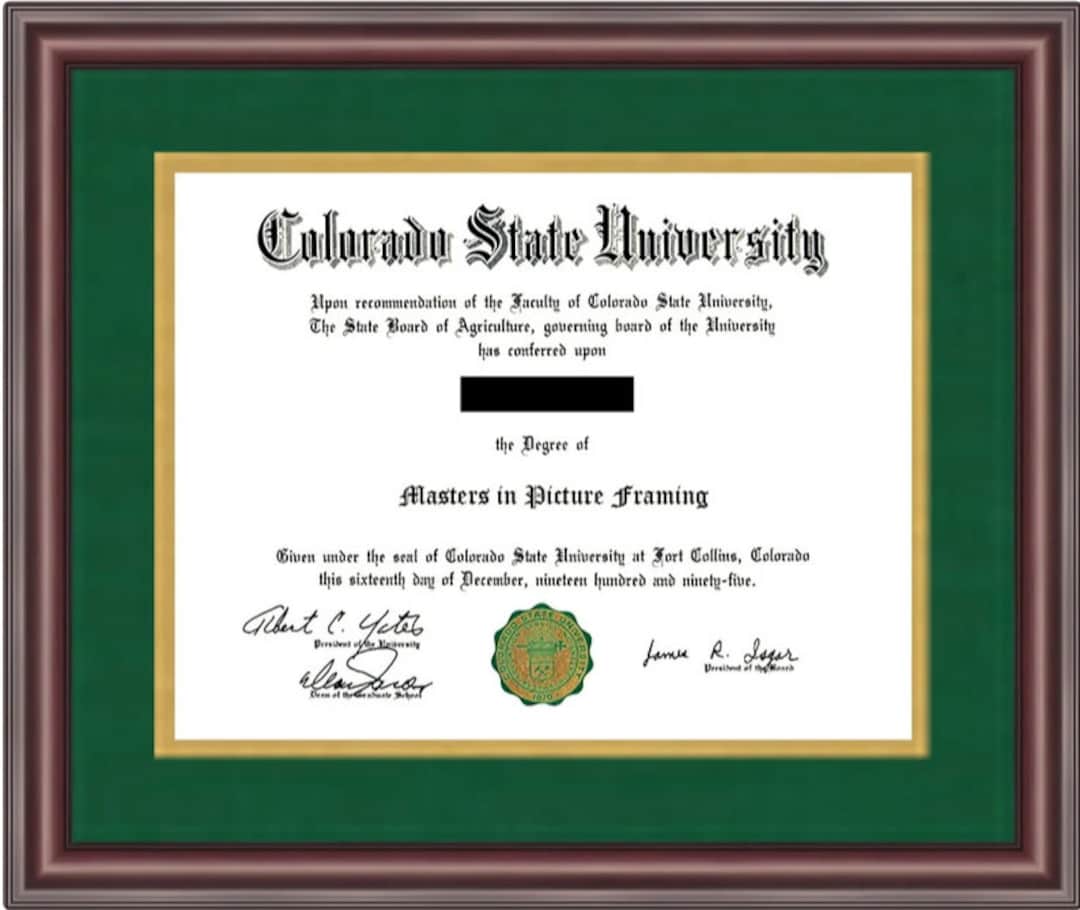 Colorado State University Diploma Frame - Etsy