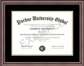 Purdue University Global Diploma Frame - Etsy