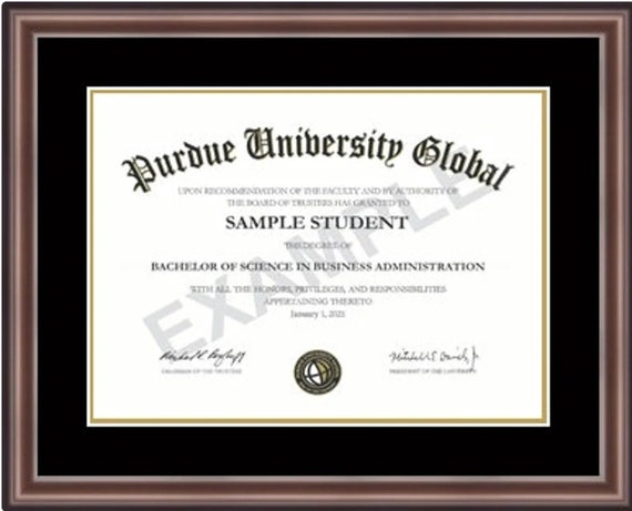 Purdue University Global Diploma Frame - Etsy