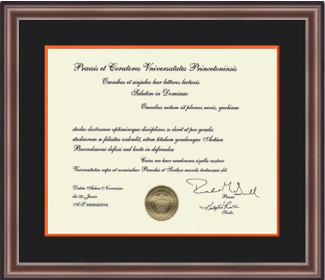 Princeton University Diploma Frame - Etsy