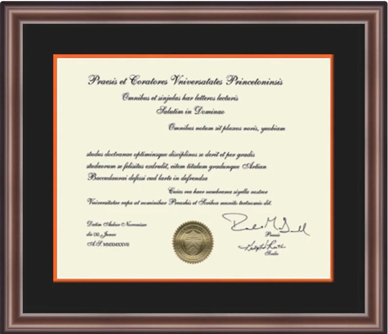 Princeton University Diploma Frame - Etsy
