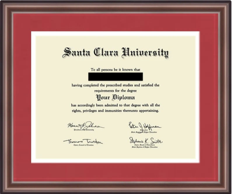 Santa Clara University Diploma Frame - Etsy