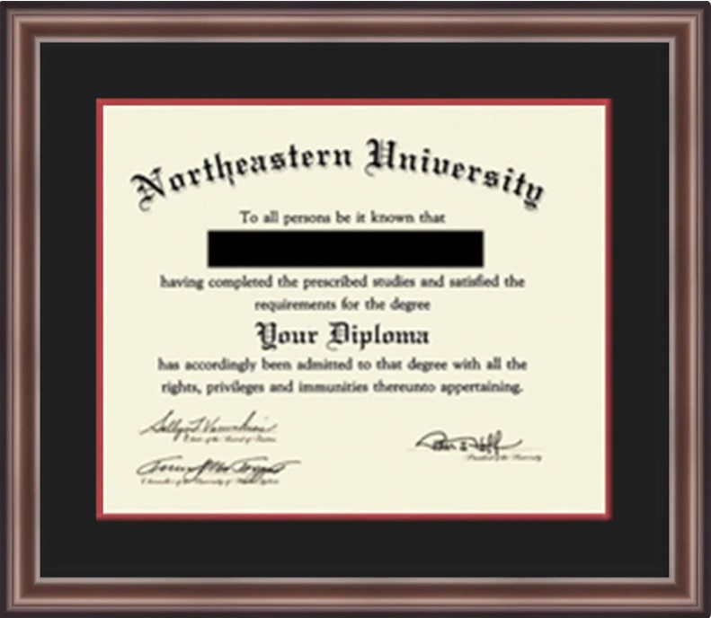 Northeastern University Diploma Frame - Etsy