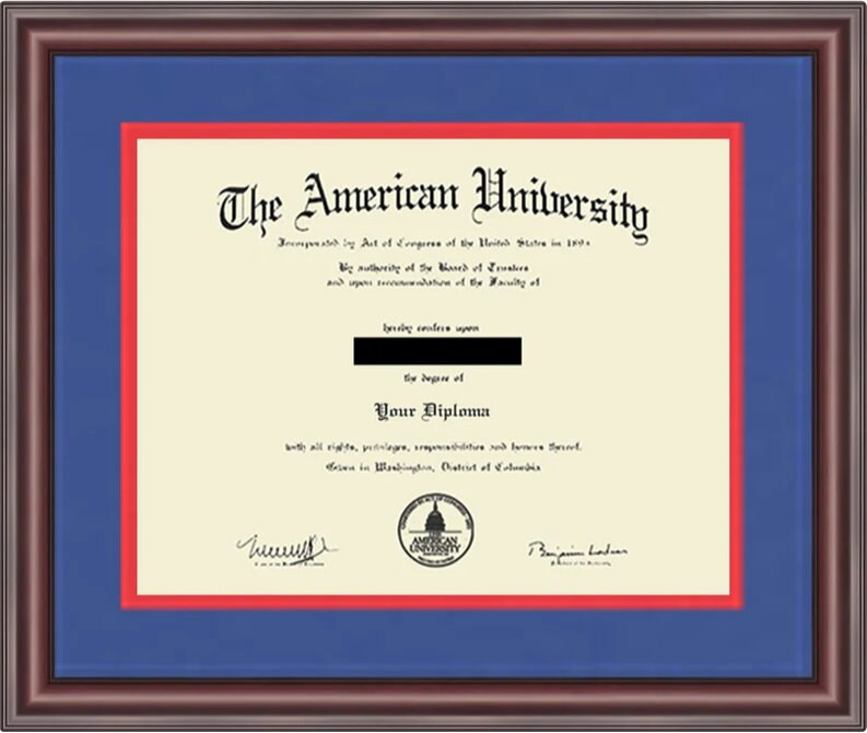 American University Diploma Frame - Etsy