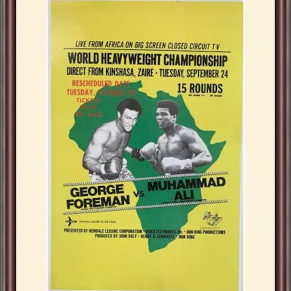 Muhammad Ali Vs George Foreman Poster - Etsy