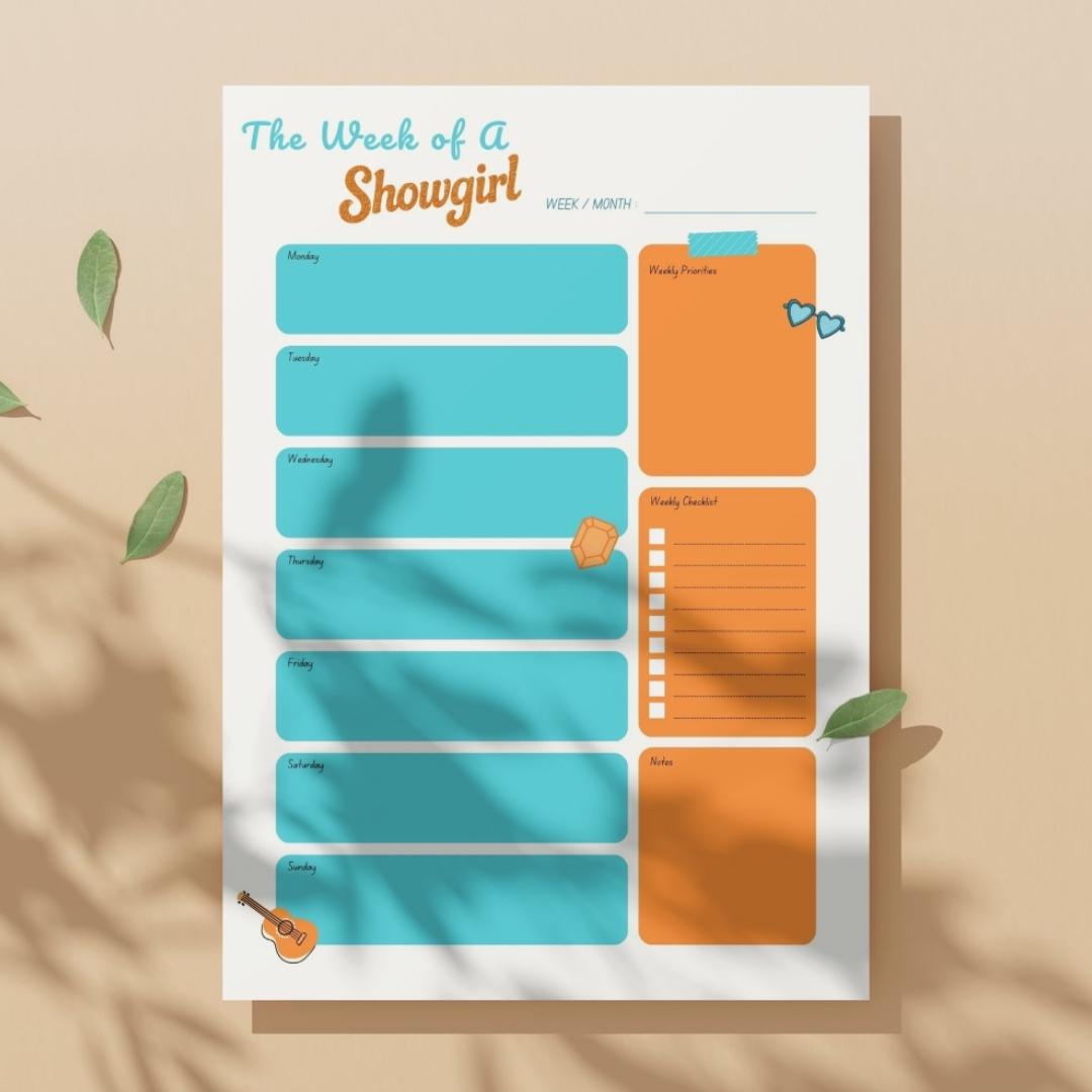 Showgirl Planner Bundle, Daily Weekly Monthly Planner Printable ...