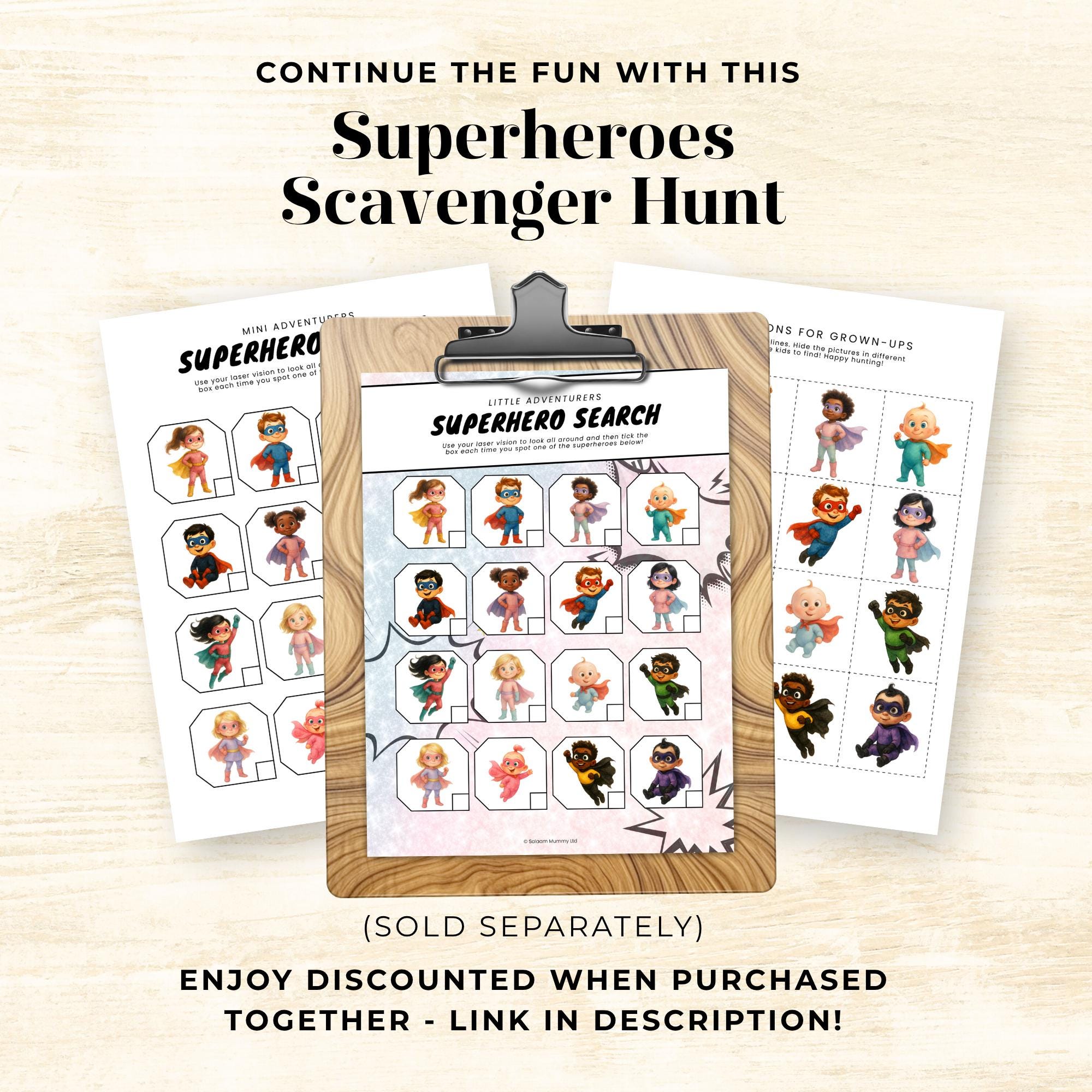 Superhero Coloring Placemat, Kids Activity Sheet for Birthdays, Parties ...