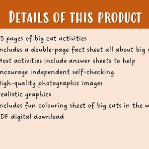 Big Cats Unit Study Preschool & Kindergarten Learning Binder Lions ...