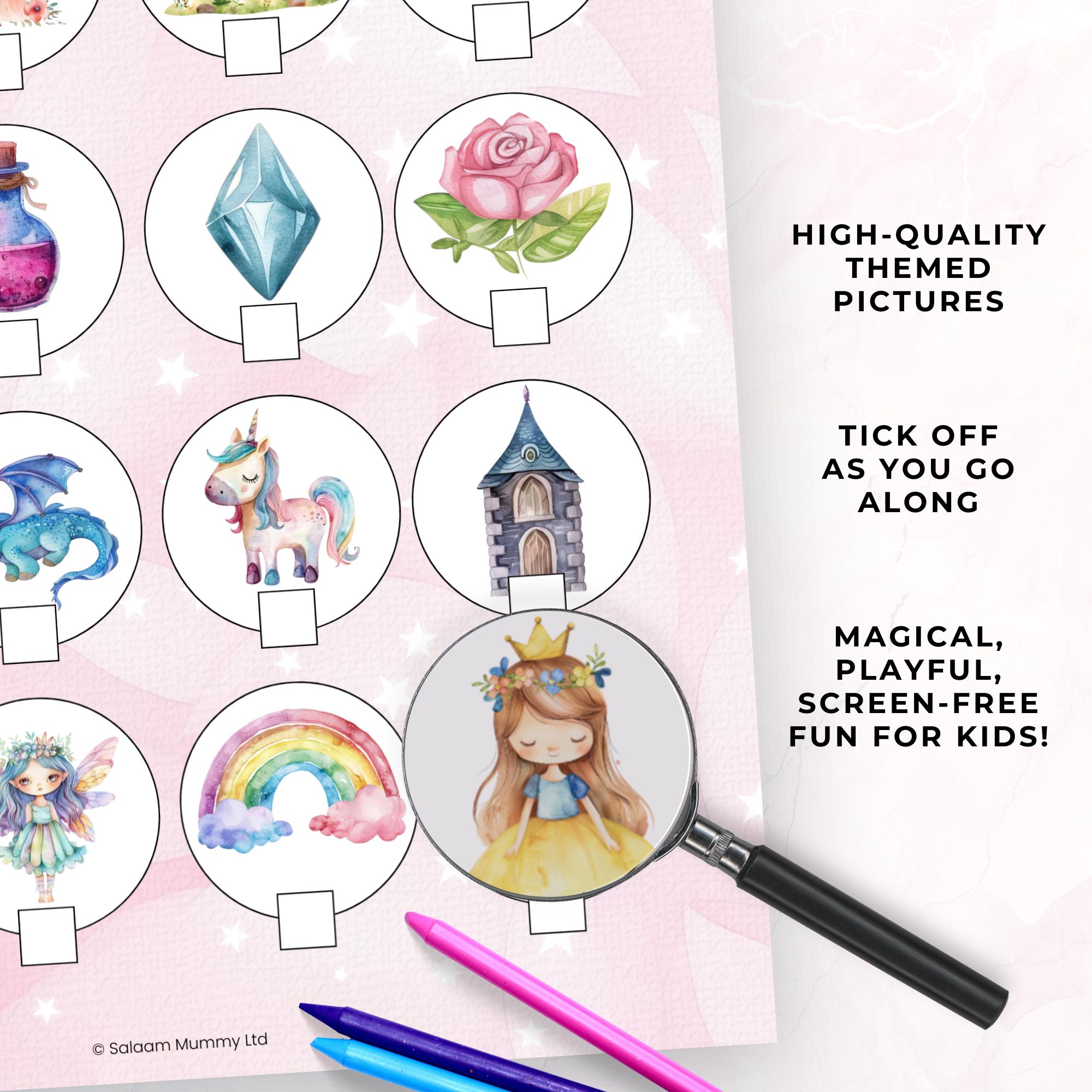Fairytale Scavenger Hunt, Printable Indoor Game for Princess and Fairy ...